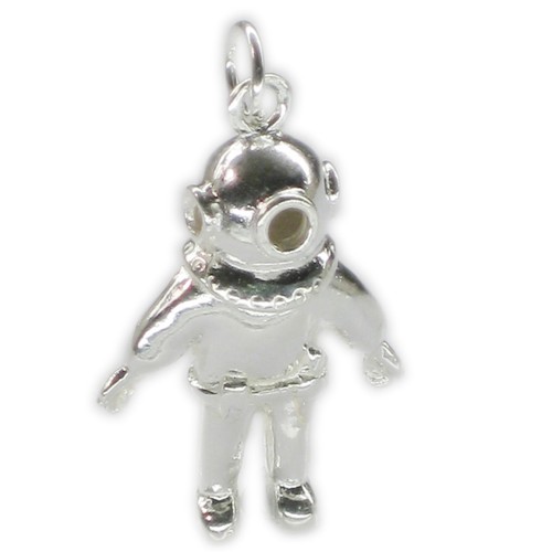 Diving Suit old style sterling silver charm .925 x 1 Divers Suits ...
