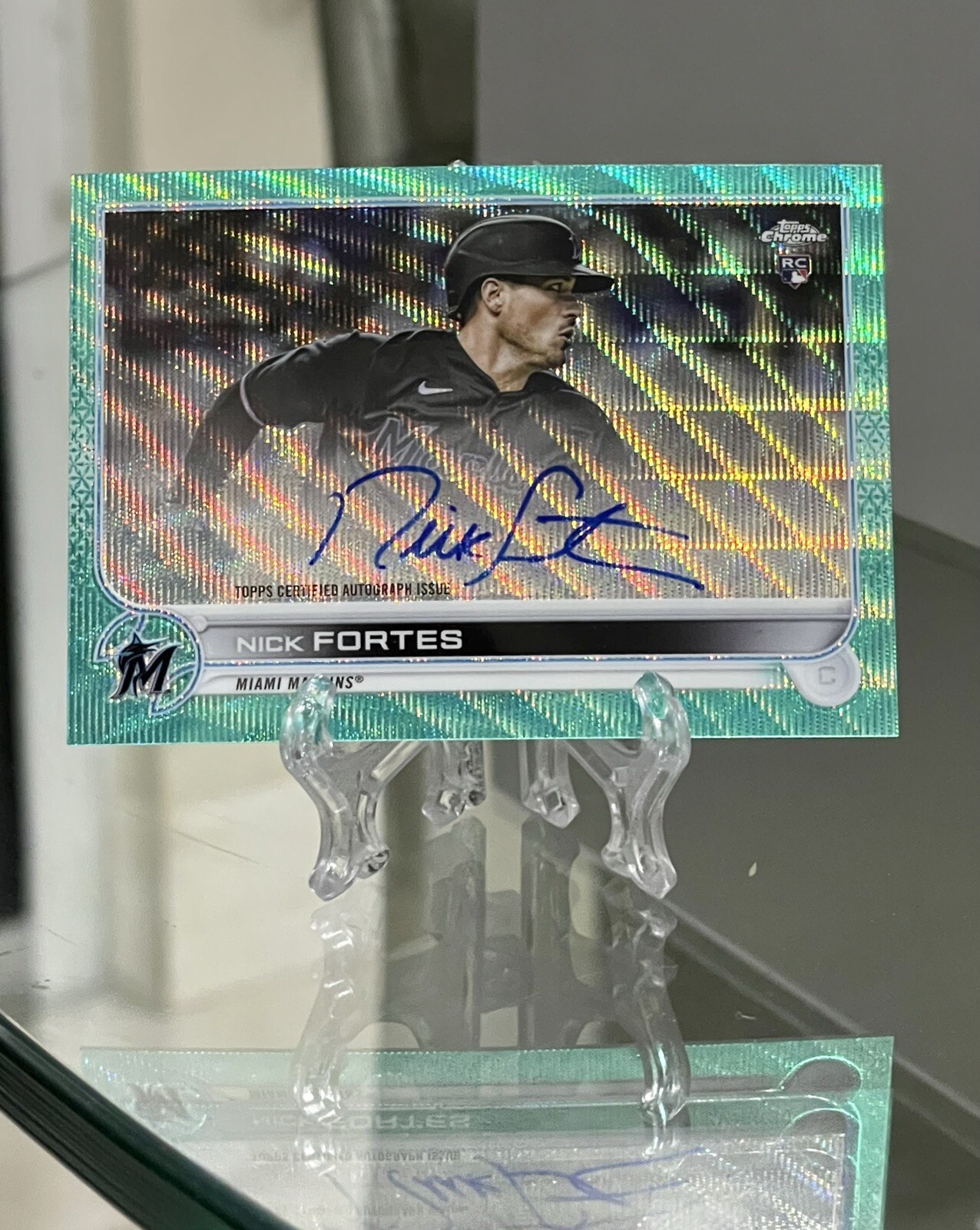 2022 Topps Chrome - Rookie Autographs Aqua Wave Refractor #RA-NF Nick ...