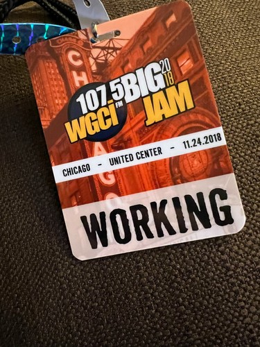 107.5 WGCI CHICAGO 2018 BIG JAM CONCERT CREW BACKSTAGE PASS / LAMINATE ...