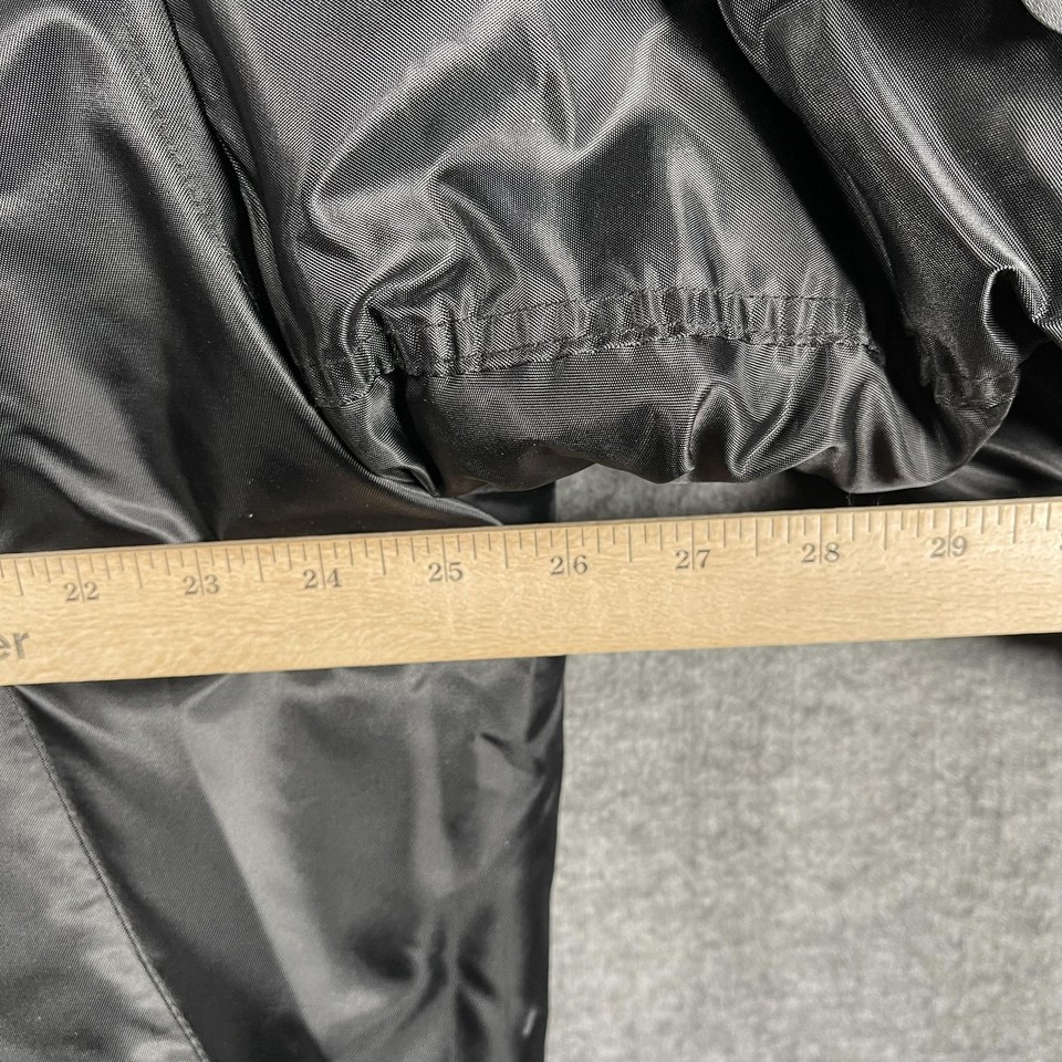 VTG US Marines Jacket Mens XL Black Bomber Nylon Orange Lining Back ...