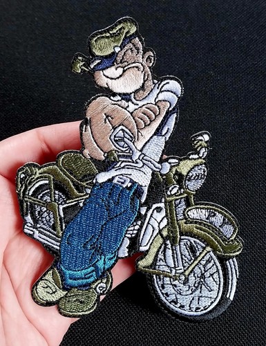 HD Motorcycle Panhead Knucklehead Sailor Man Iron On Vest Jacket Biker ...