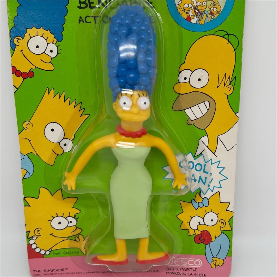 Vintage 1990 Jesco The Simpsons Marge Simpson Bendable Action Figure ...