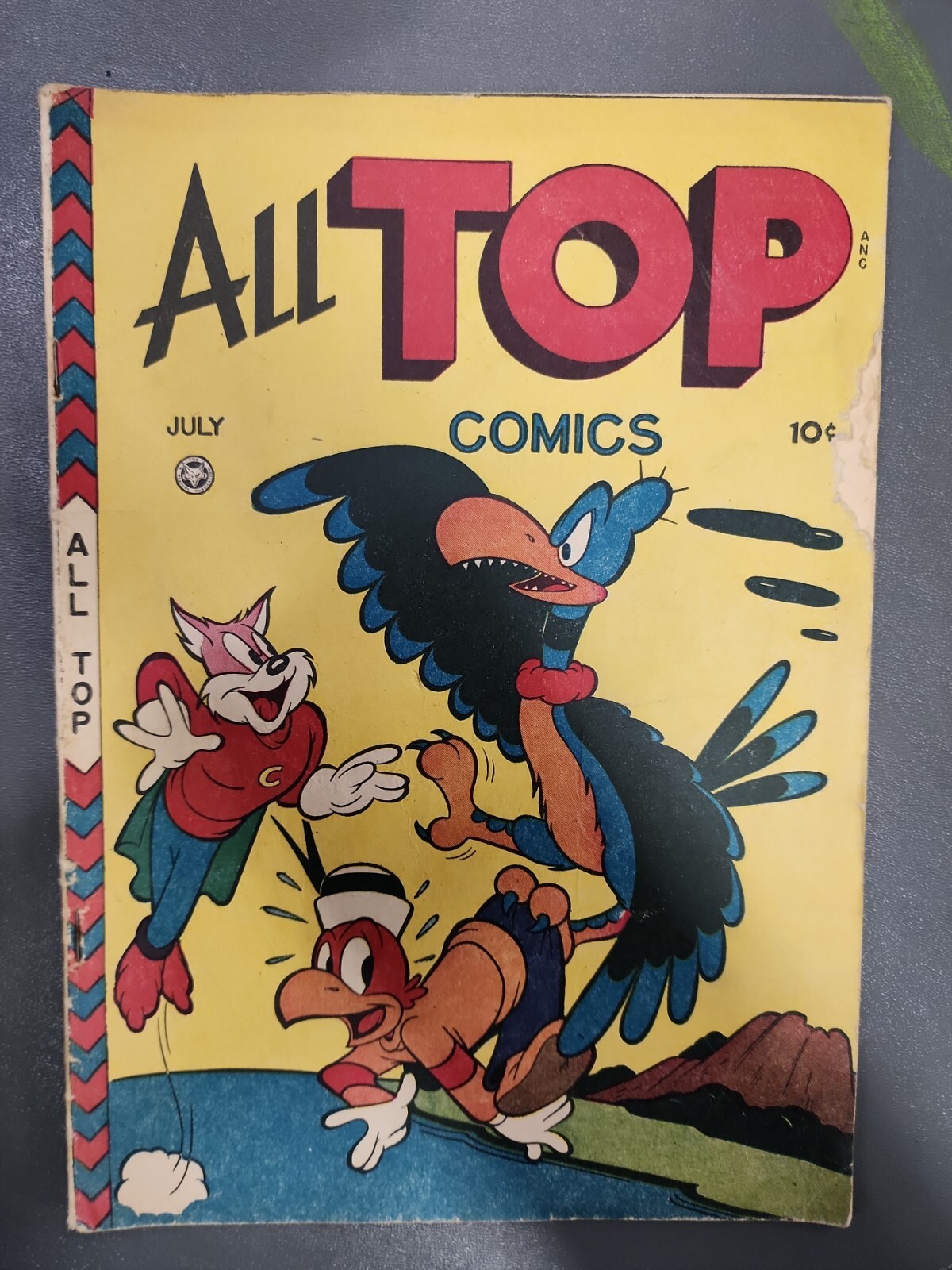 ALL TOP COMICS #7 GOLDEN AGE FOX Cosmo Cat Roscoe Bear Percy app 1947 ...