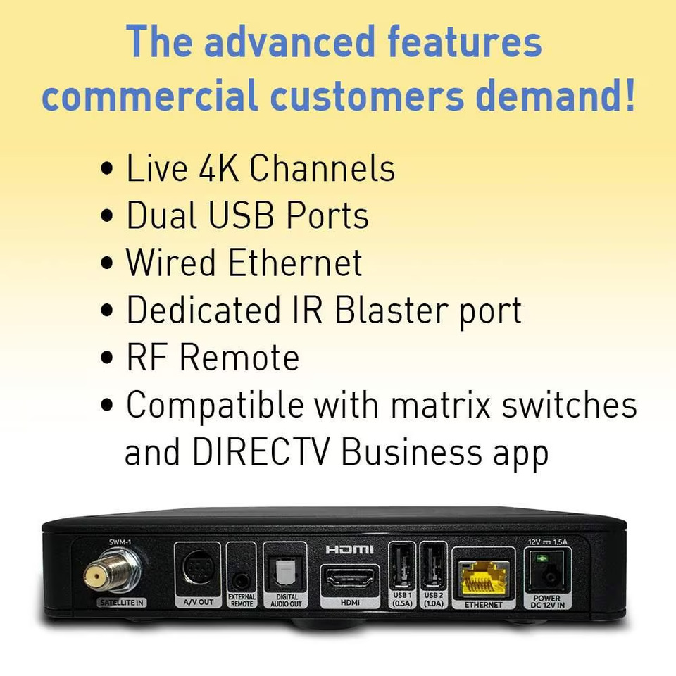DIRECTV H26K 4K Commercial Receiver (H26K-COM) (NOT For Home Use) For ...