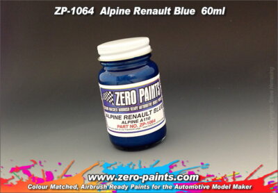 Zero Paints Alpine Renault Blue Paint A110 60ml | eBay Australia