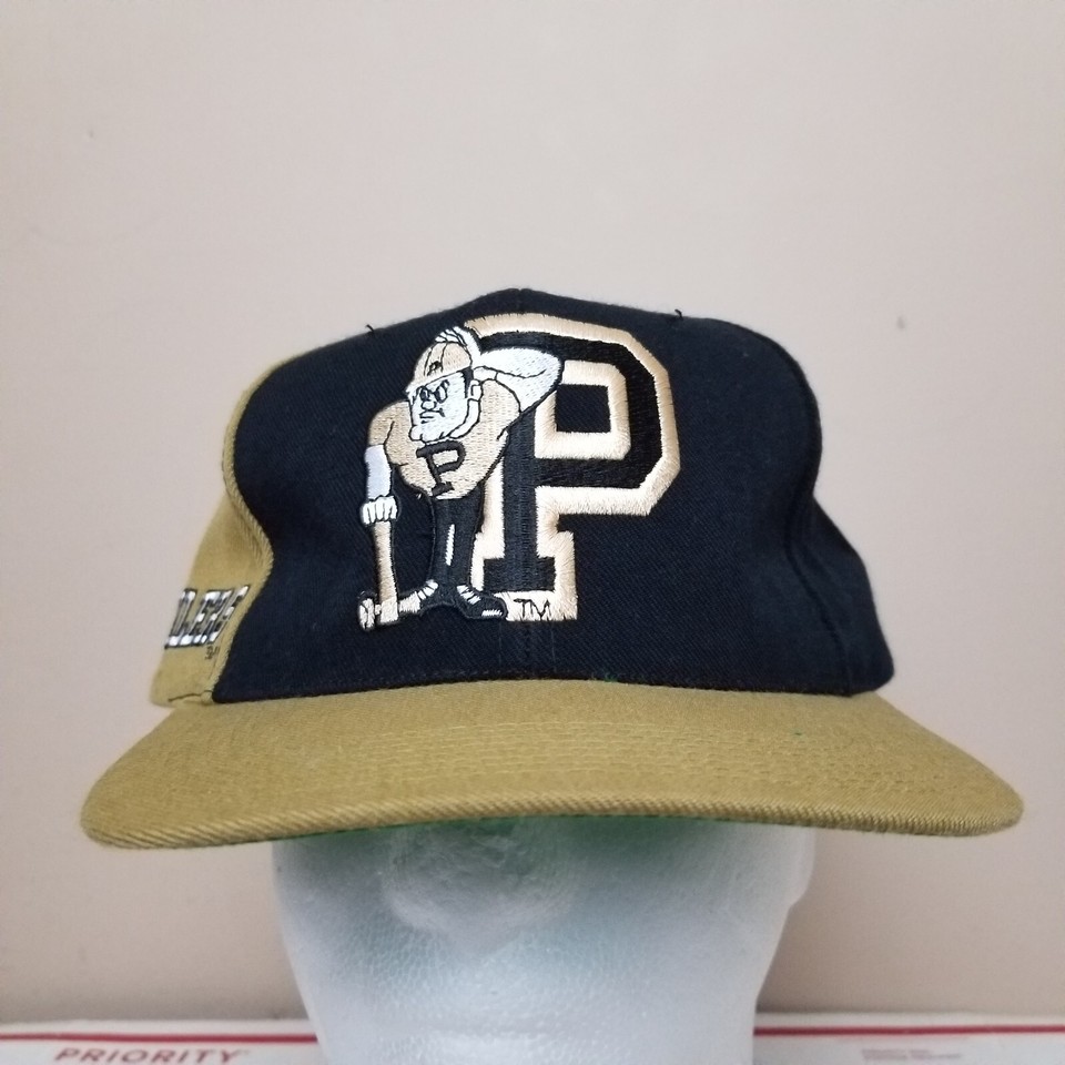 VTG Sports Specialties Purdue Hat Snapback Wool Mascot Black Gold Pete ...