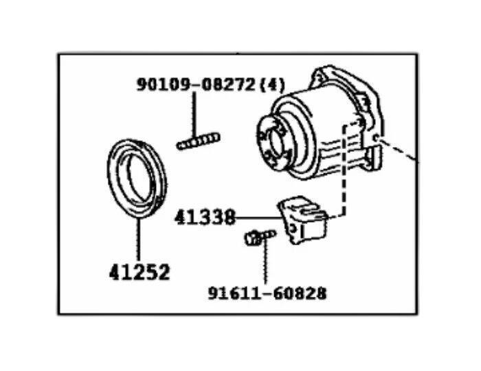 Toyota Genuine Electromagnetic Control Coupling SUB-ASSY 41303-68013 | eBay