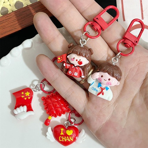 China Flag Keychain Creative Boys And Girls Pendant Keyring Bag Pendant ...