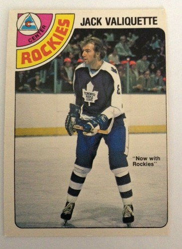 JACK VALIQUETTE NHL HOCKEY CARD O-PEE-CHEE COLORADO ROCKIES 1978 | eBay