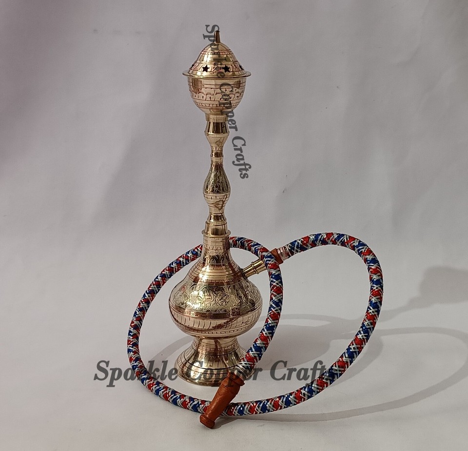 Indian Brass Vintage Folding Hookah Set Pipes Antique Finished Unique ...