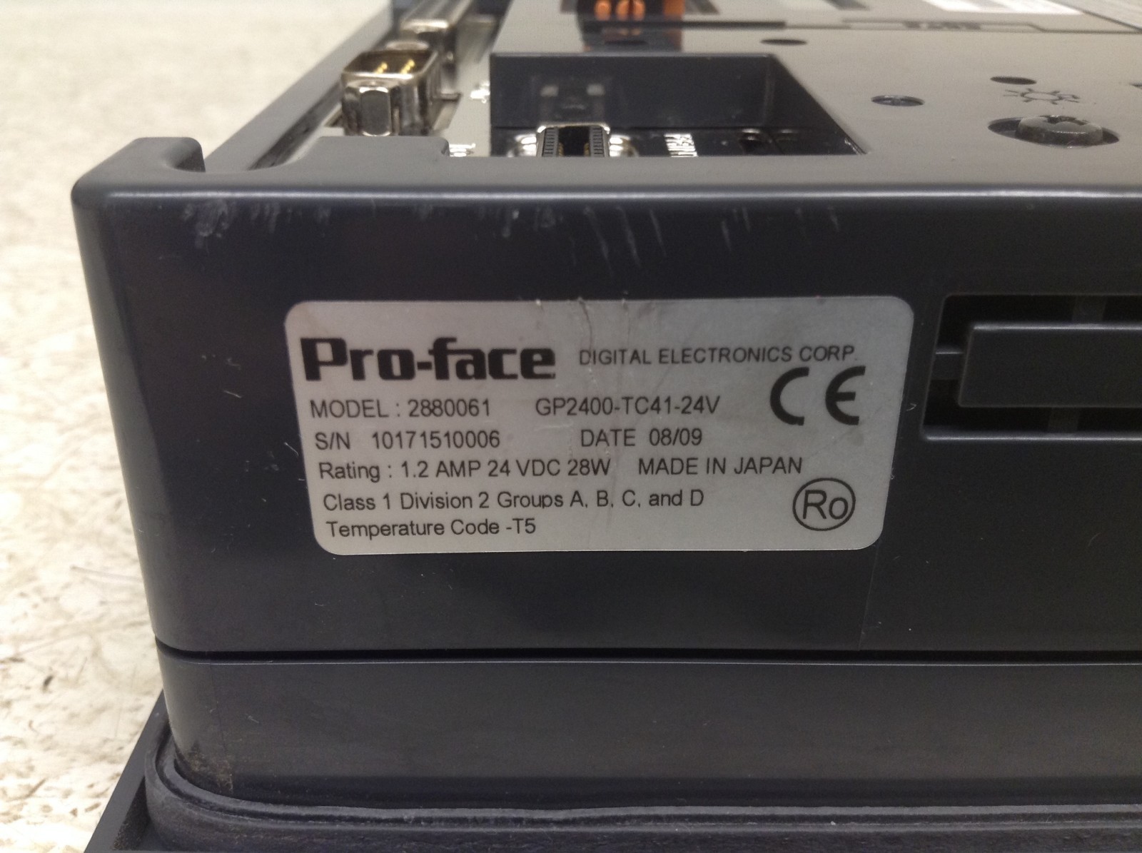 Pro-Face GP2400-TC41-24V 24 VDC HMI Touch Screen Graphic Panel 2880061 ...