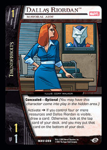 VS System: Dallas Riordan, Mayoral Aide [Played] Marvel The Avengers ...