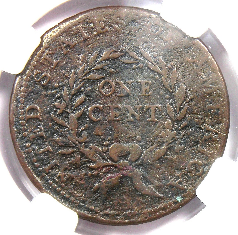 1793 Wreath Flowing Hair Large Cent 1C - Certified NGC Fine Detail ...