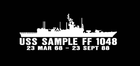 USS SAMPLE FF 1048 DE 1048 Silhouette Decal U S Navy USN Military | eBay