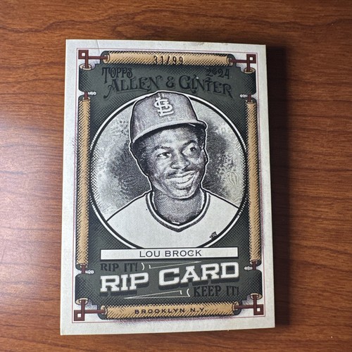 2024 Topps Allen & Ginter Lou Brock Rip Card /99 “RIPPED” Cardinals # ...