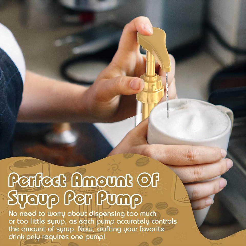 Syrup Pump 10 Pieces Coffee Flavoring Syrup Pump Dispenser Parts Fit | eBay