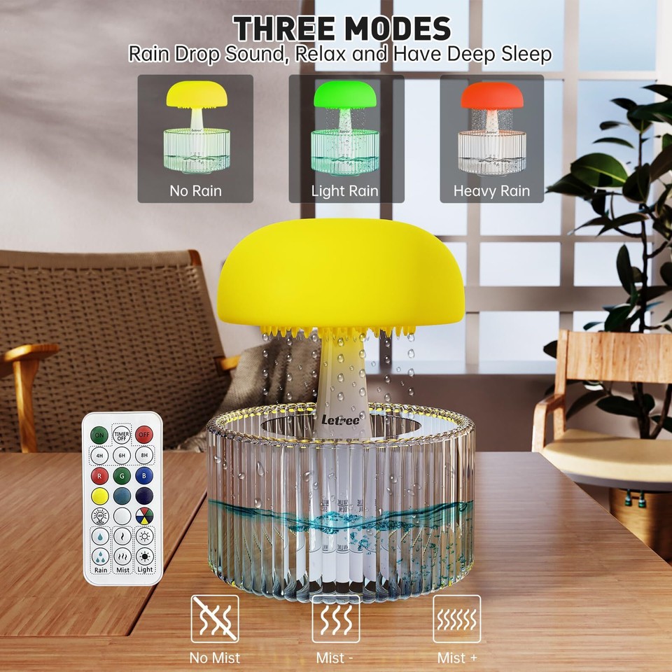 Rain Cloud Humidifier Diffuser Water Drip Air Humidifiers Mushroom ...