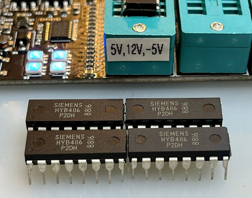 KIT SET 4 X SIEMENS MOSTEK HYB 4116 RAM COMMODORE ZX SPECTRUM ATARI ...