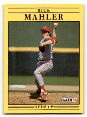 1991 Fleer #71 Rick Mahler Cincinnati Reds Baseball Cards EX/NM ID ...