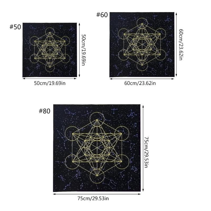 Metatrone's Cub Crystal Grid Altar Cloth Tapestry Tablecloth Tarot ...