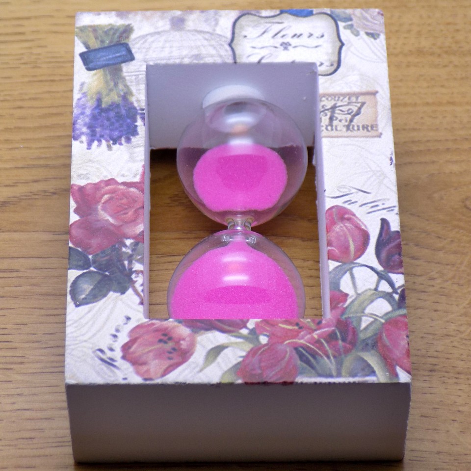 Marvelous Frame Sandglass Pink Sand Clock Timer Hourglass Souvenir Home ...
