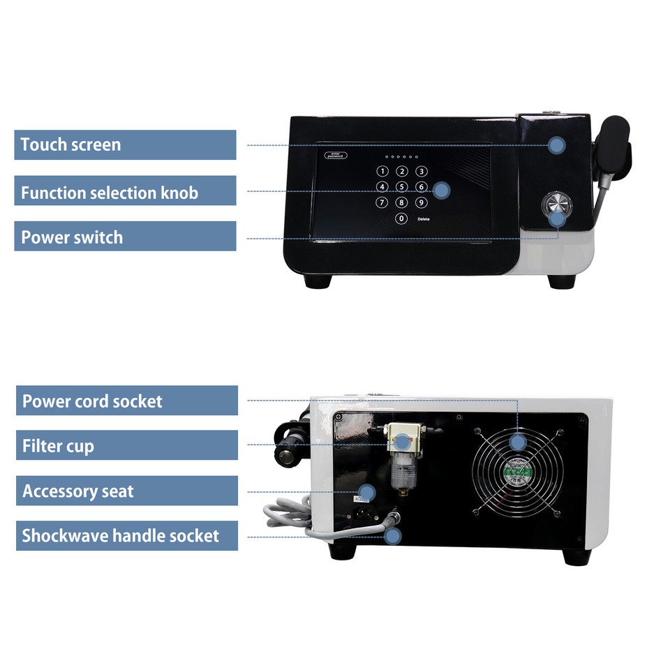 Radial Pneumatic ED Shockwave Machine Body Massage Physical Therapy ...