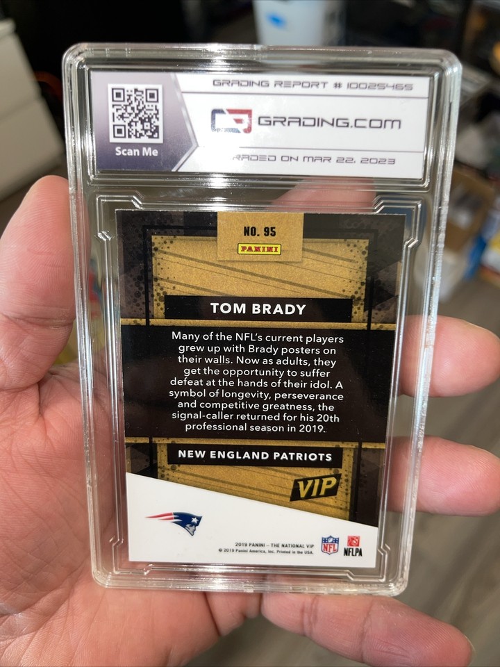 2019 Panini - Tom Brady - No. 95 - National Gold VIP Base (C3 Grading 9 ...