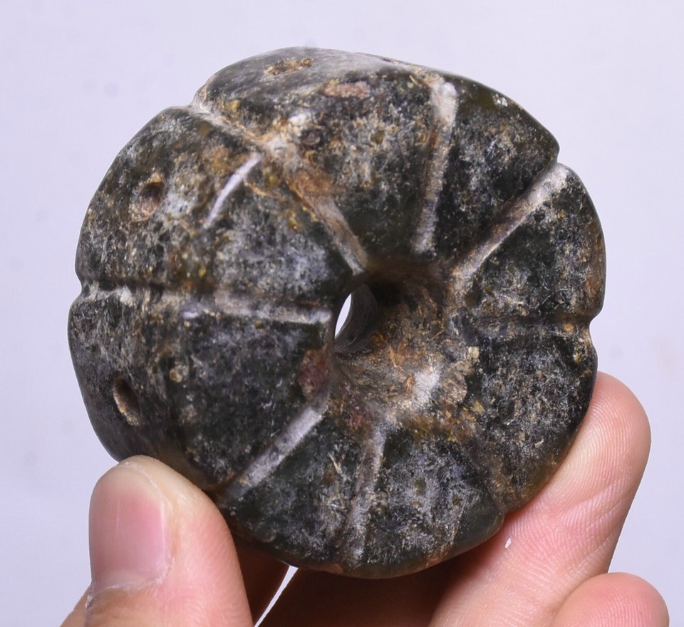 Hongshan Culture Old Jade Flowers Shape Yu Cong Zong Exorcize Amulet ...