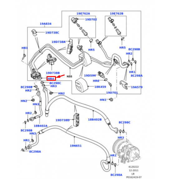 Land Rover LR001924 Genuine OEM Evaporator Tube O-ring for sale online ...