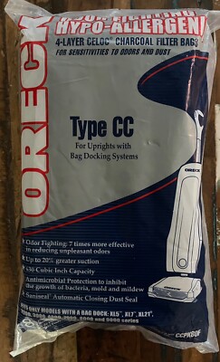 8-Pack Oreck Type CC HEPA Celoc Charcoal Filter Vacuum Bags CCPK80F | eBay