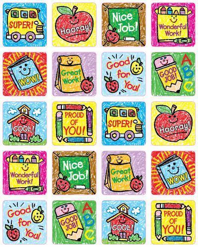 School Days: Kid-Drawn Motivational Stickers by Carson Dellosa ...