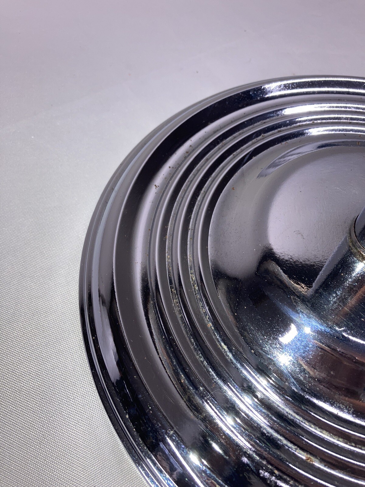 Vintage Ashtray Standing Wood Chrome Plate Cast Plate Insert Glass ...