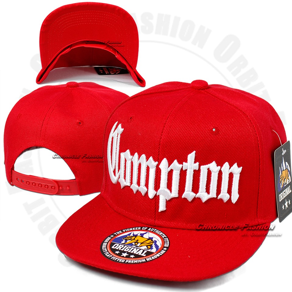 COMPTON Baseball Cap Embroidered Snapback Hat Adjustable Flat Hip Hop ...
