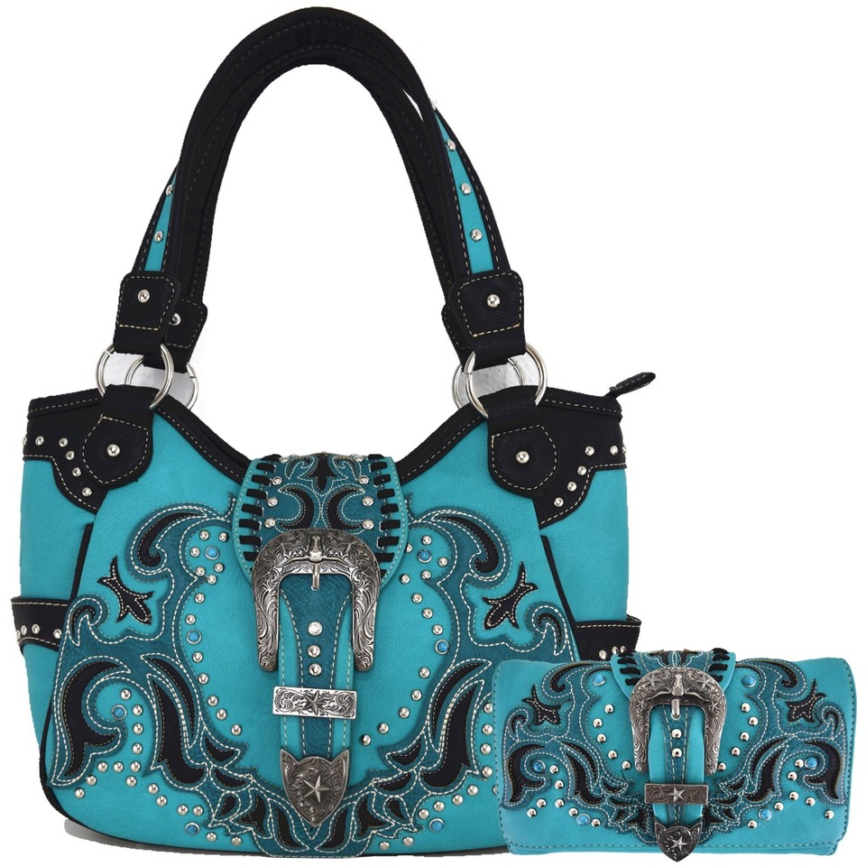 Western Buckle Country Handbags Concealed Purses Women Shoulder Bags ...