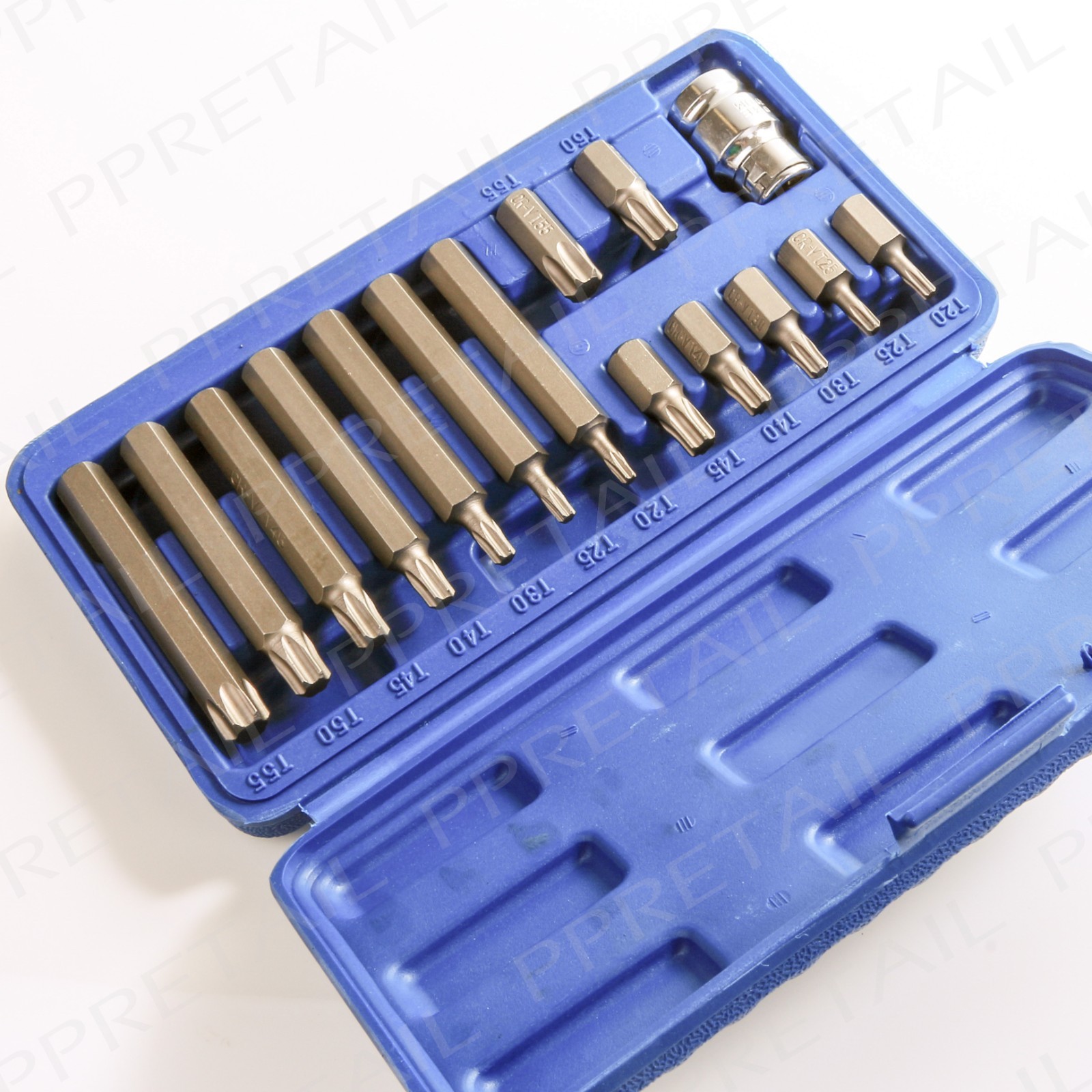 CR-V Star Bit & Socket Set T20-T55 Torx Torque Long/Short 1/2" Drive ...