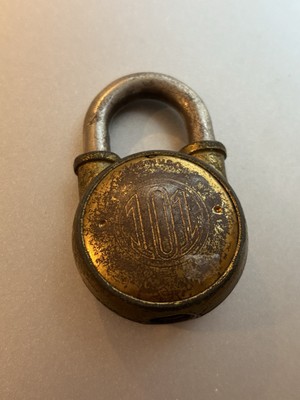 Vintage 1930s “101” Padlock Lock. LOCKED NO KEY Made in USA Stamped | eBay