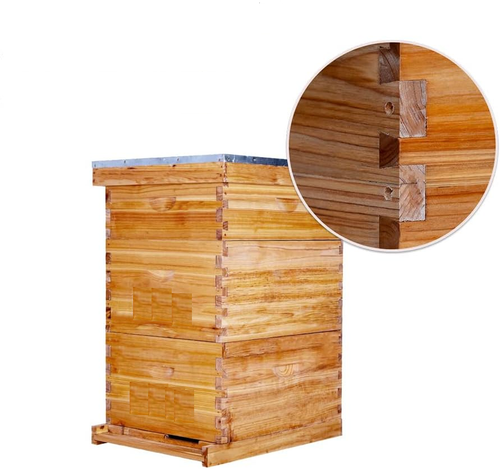 10-Frame Complete Bee Hives Includes 2 Deep Hive Bee Box and 1 Bee Hive ...
