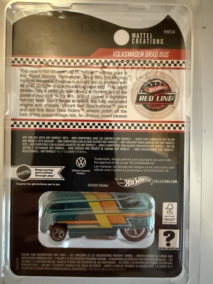 15 Rare HOT WHEELS REAL RIDERS RED LINE CLUB VOLKSWAGEN DRAG BUS BLUE ...