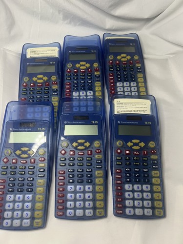 Lot Of 6 Texas Instruments TI-15 Explorer Scientific Calculator Home ...