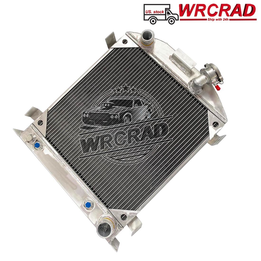 AT/MT Polished Radiator For Low-Boy Ford 1932 Hot Rod W/Chevy 350 V8 ...