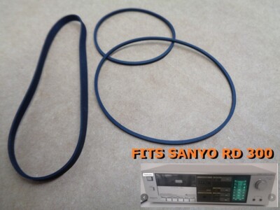 SANYO RD 300 CASSETTE PLAYER (3 PCS BELT KIT) NEW LOT OF 3 BELTS NEW ...