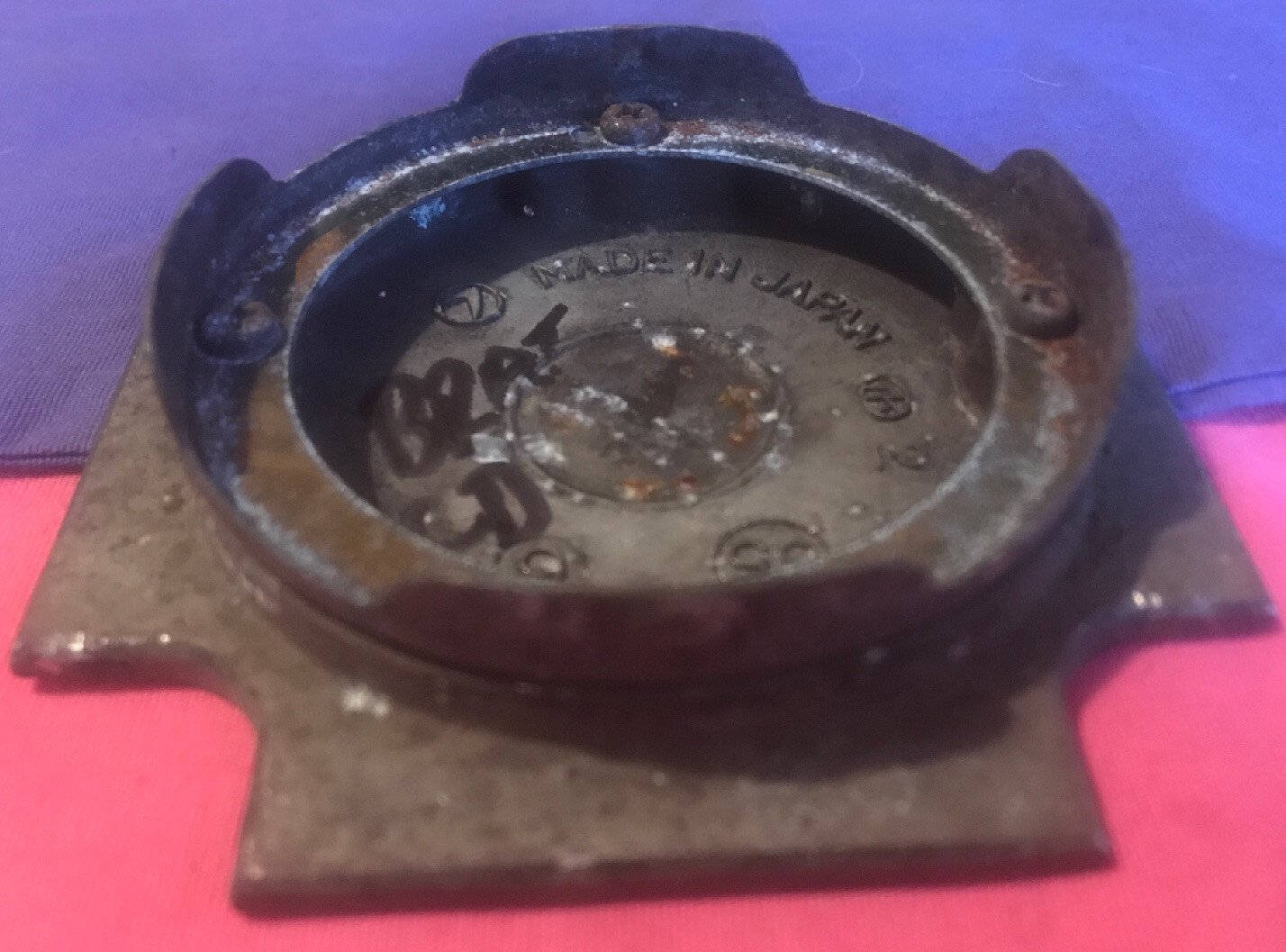 85-89 SUBARU BRAT XL GL XT METAL SQUARED WHEEL CENTER CAP HUB COVER 4 ...