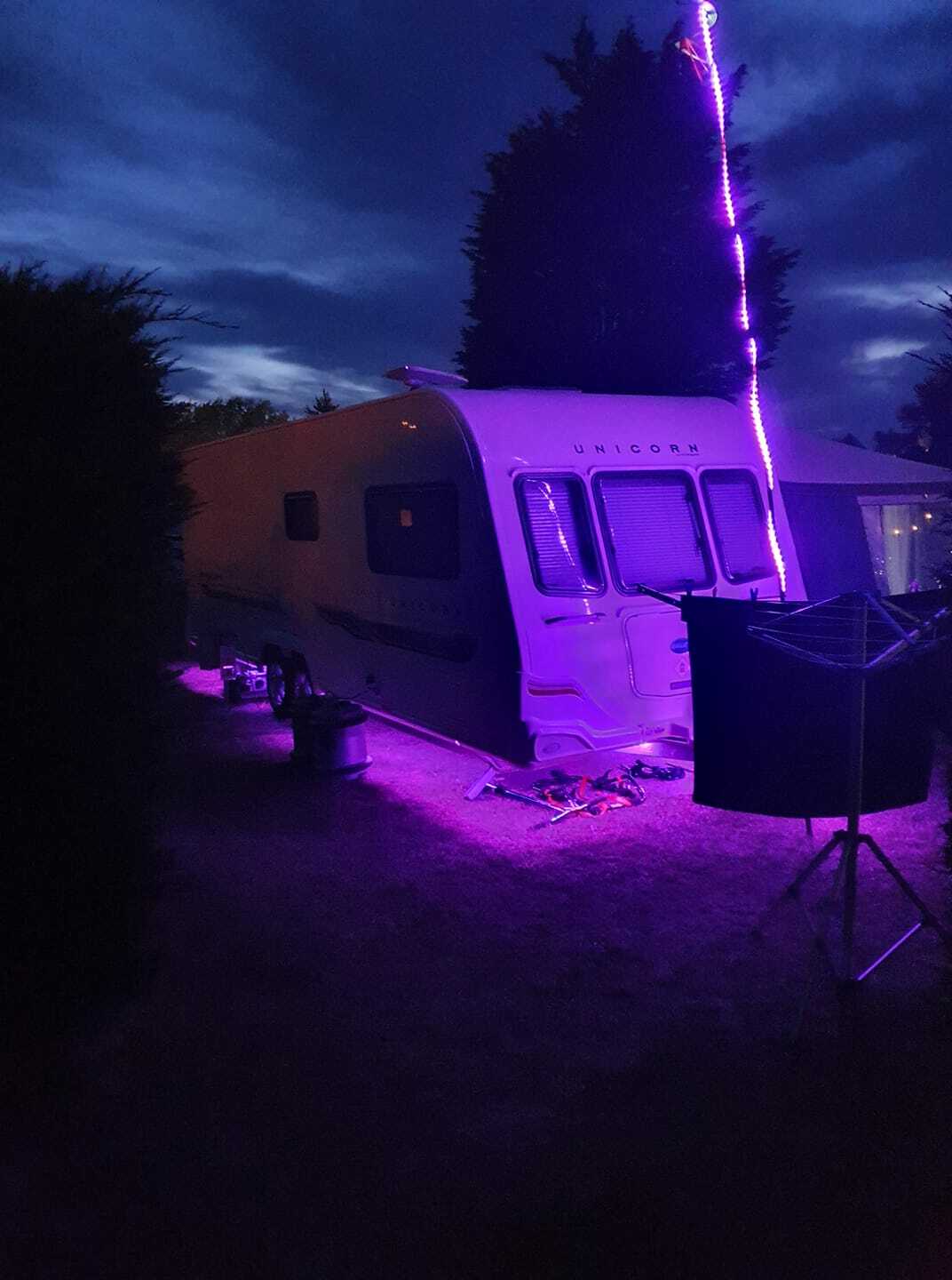 Battery Powered Caravan Tent 5M Dream Chasing Flag Pole Led Lights 75 ...