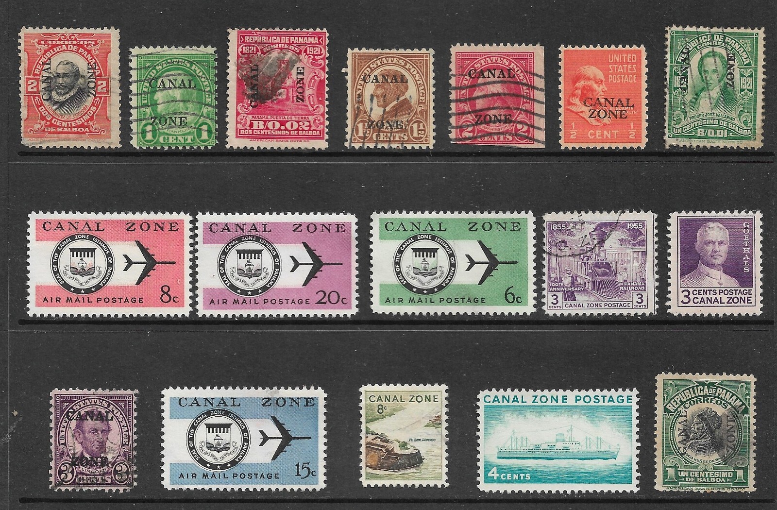 US Stamps Mixed Lot of 17 Different Older Canal Zone Mint/Used | eBay