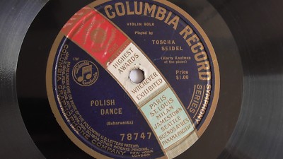 Toscha Seidel - 78rpm single 10-inch – Columbia #78747 Polish Dance | eBay