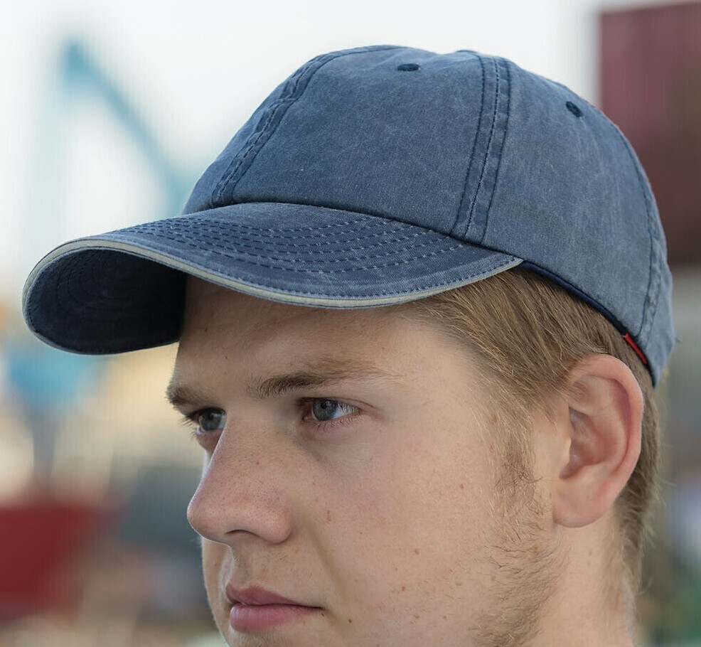 Result Cap Washed Fine Line Cotton Baseball Hat Sandwich Peak ...