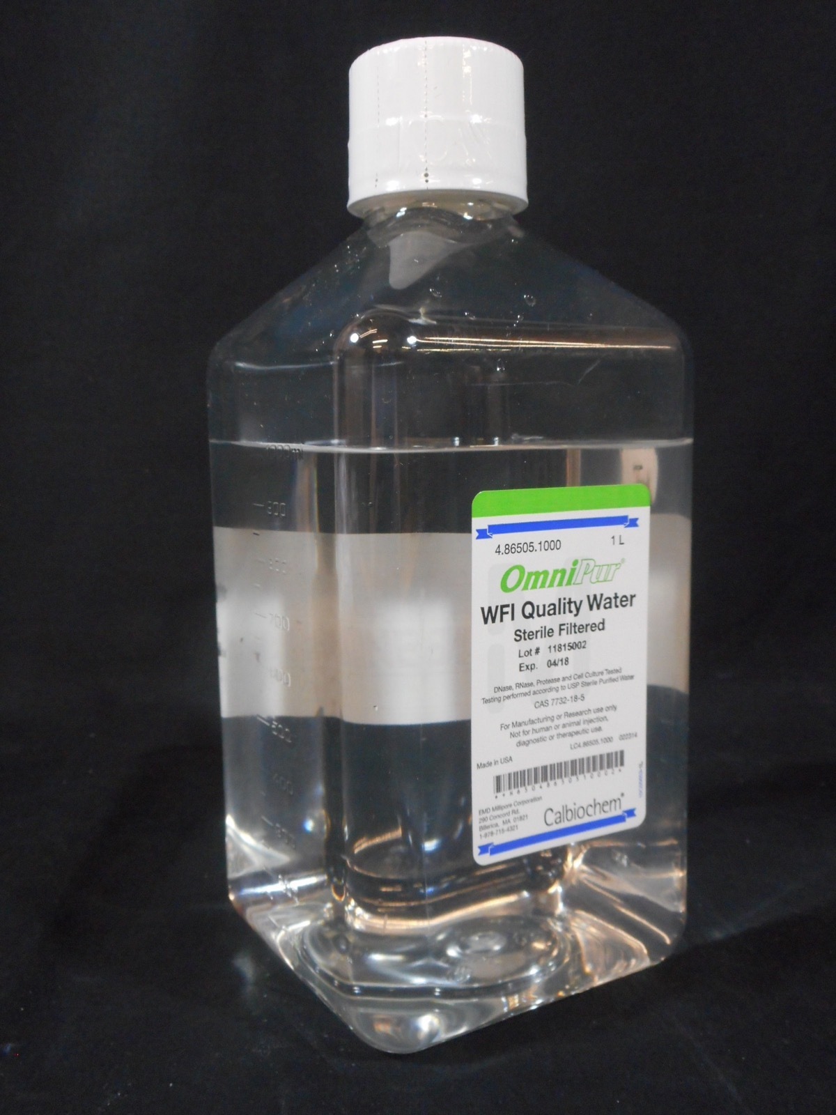 OMNIPUR 1L Sterile Purified Filtered WFI Quality Water 4.86505.1000 (1 ...