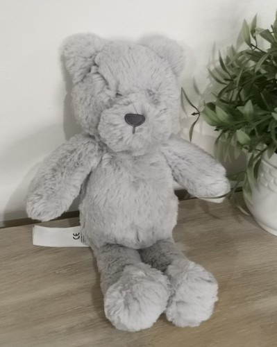 Tesco Comforter Teddy Bear Soft Toy Grey plush Baby 27cm Florence ...
