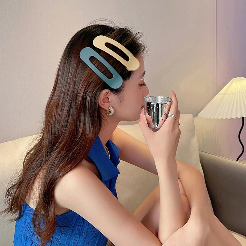 1Pc Frosted Hair Clip Matte Duckbill Side Clip Candy Color Hairpin ...