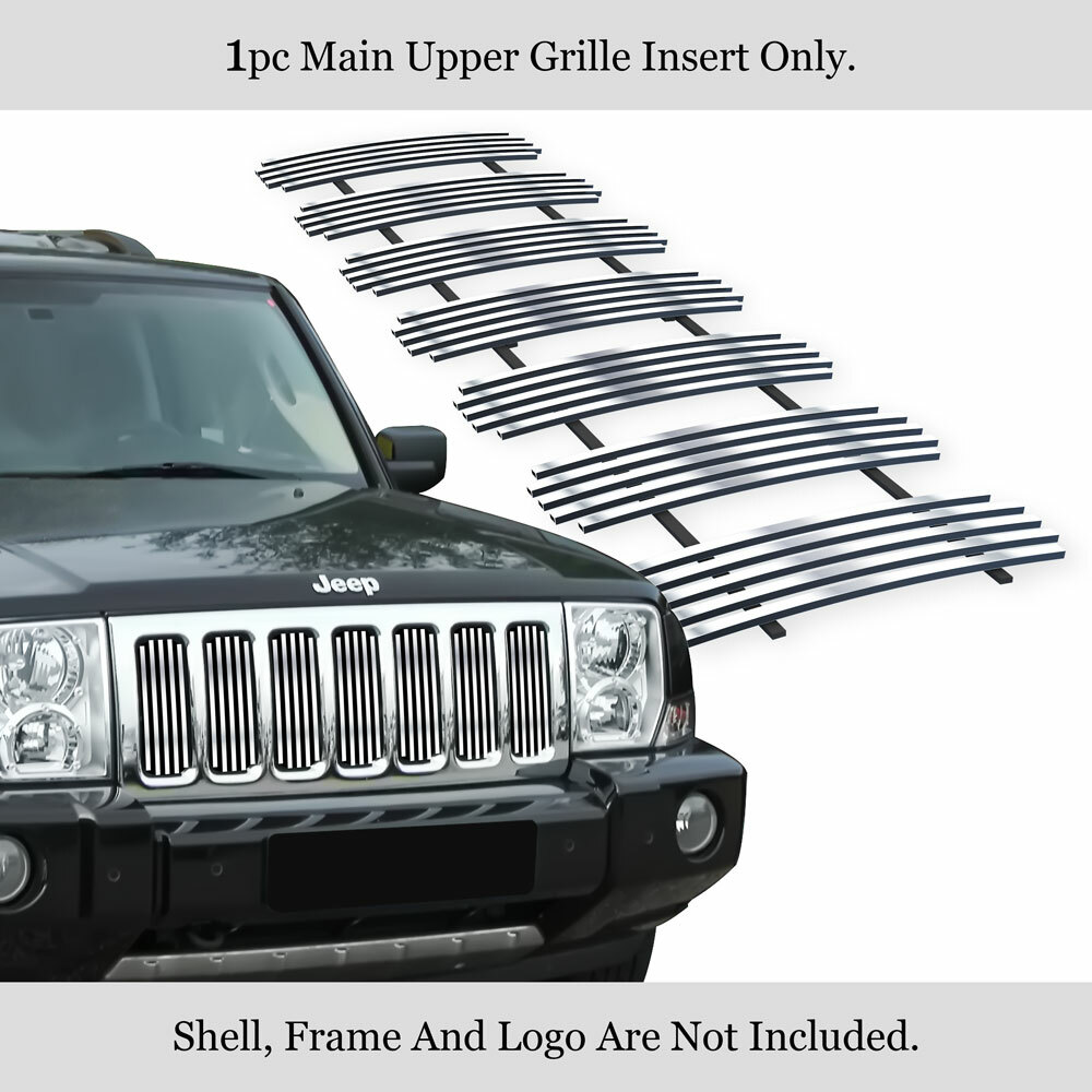 Fits 06-10 Jeep Commander Vertical Main Upper Billet Grille Insert | eBay